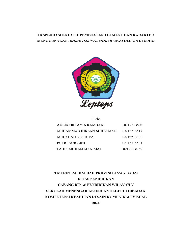 Contoh Laporan Prakerin/PKL (Praktik Kerja Lapangan) UIGO Design Studio - SMK Negeri 1 Cibadak ...