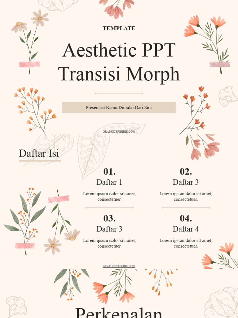 Template PPT Morph Gratis Aesthetic | PDF