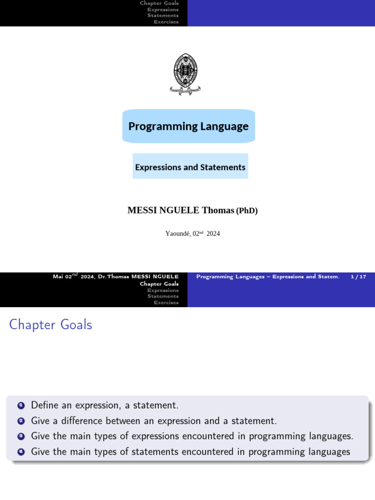 Expression and Statements | PDF | Boolean Data Type | Software Development