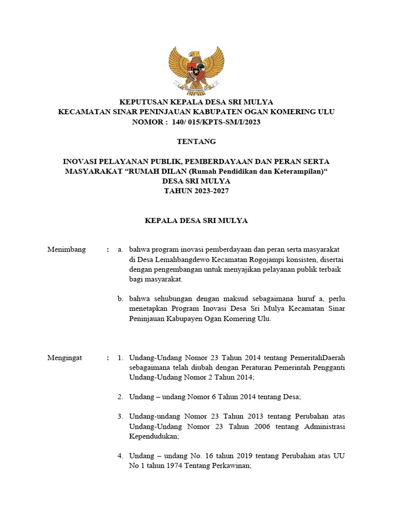 SK RUMAH DILAN | PDF