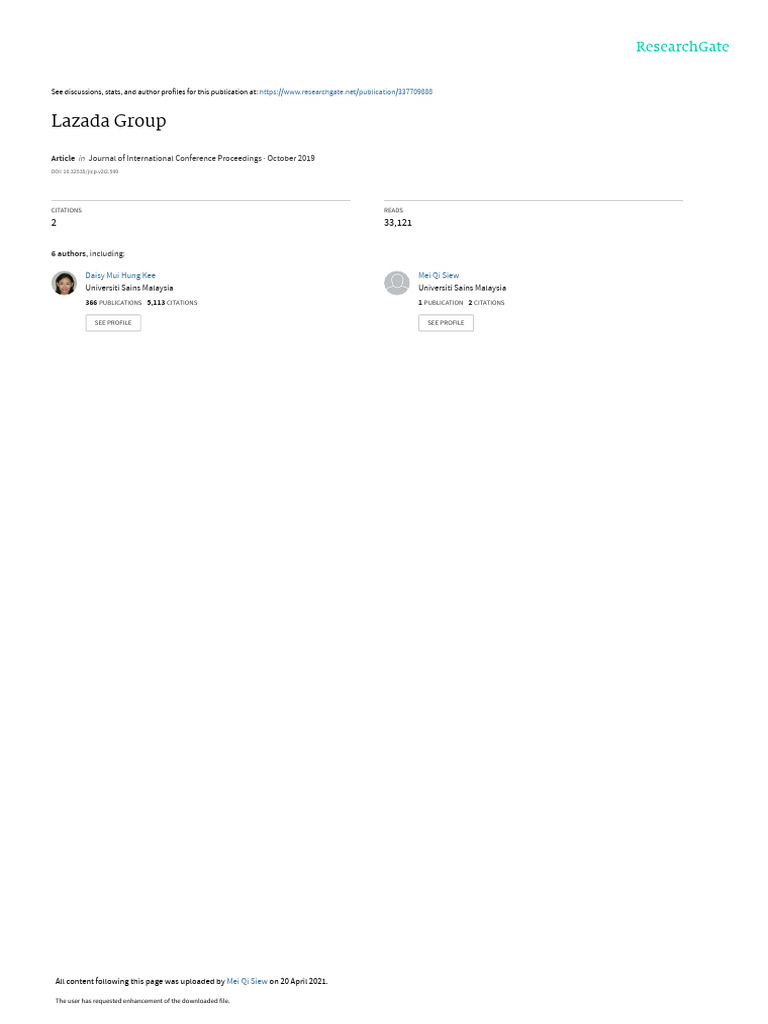 Lazada - Group Logistics | PDF | Online Shopping | E Commerce