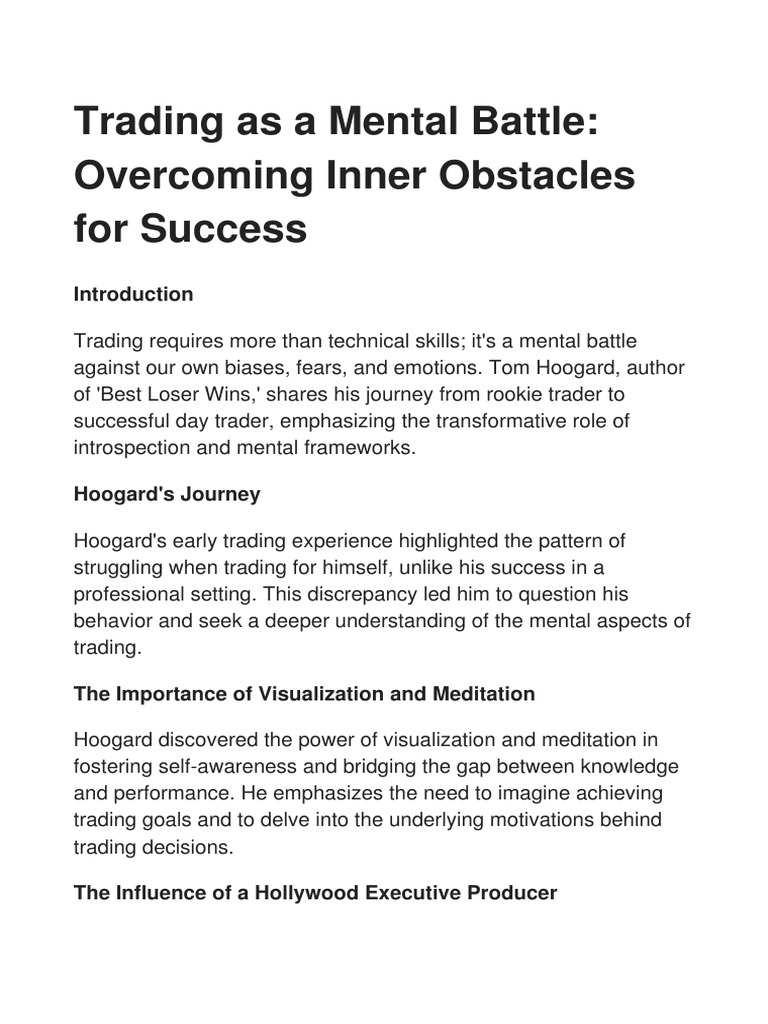 Tom Hougaard Best Loser Wins | PDF | Mindfulness | Fear