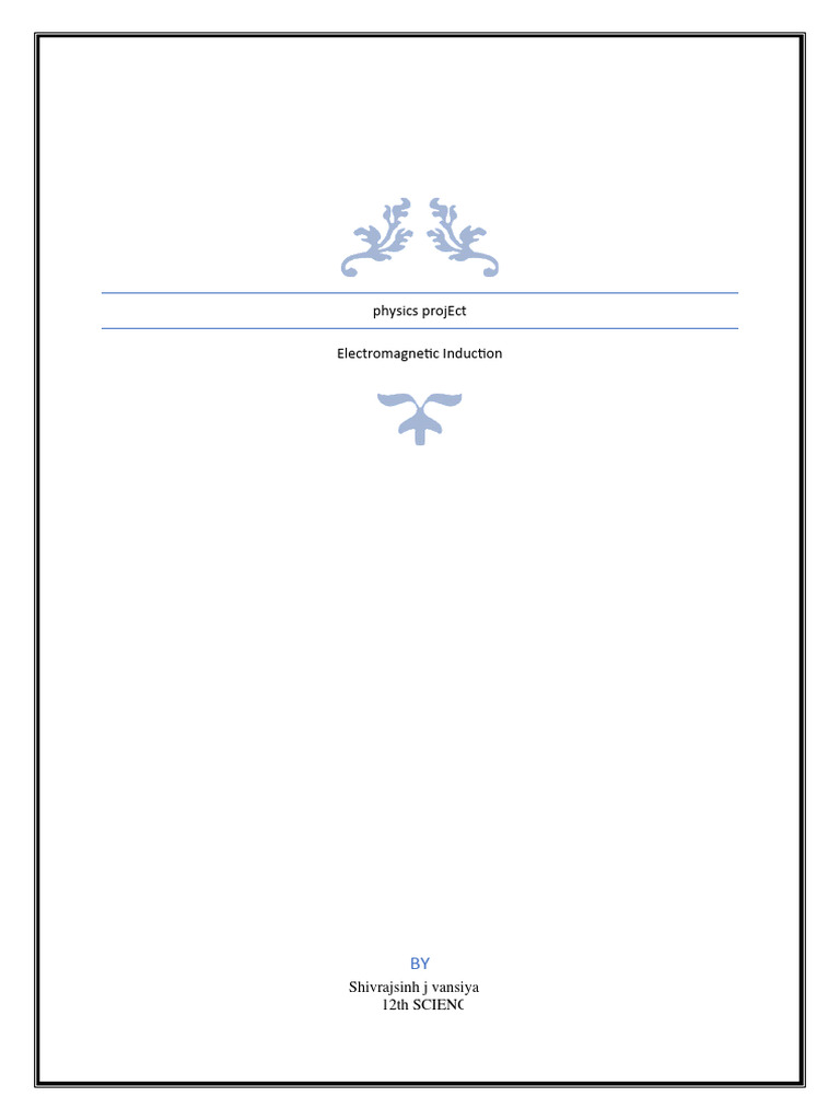 Physics Projct | Download Free PDF | Electromagnetic Induction ... Physics Projct | Download Free PDF | Electromagnetic Induction ...