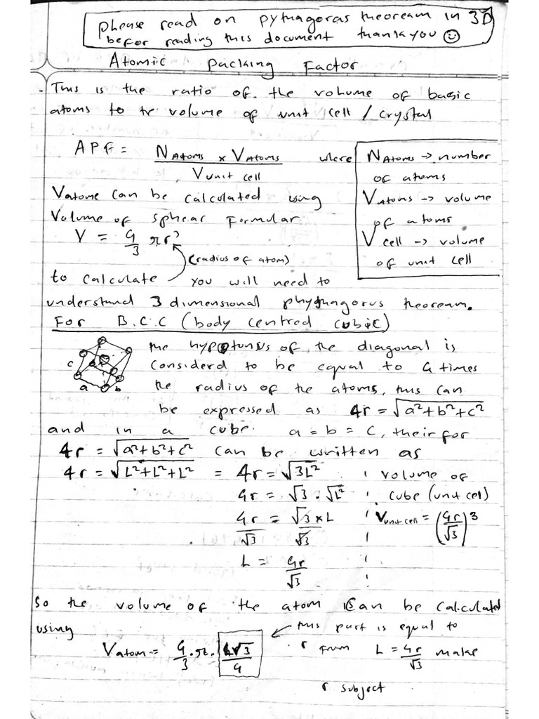 Calculating APF For BCC by Chrism | PDF