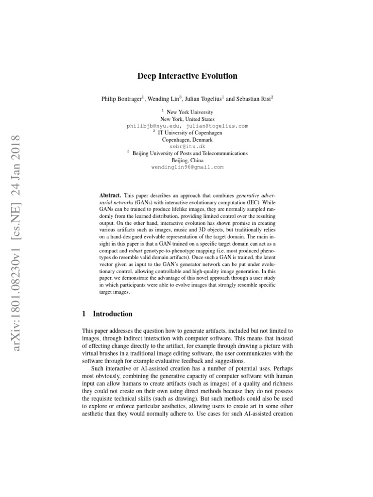 Deep Interactive Evolution | Download Free PDF | Applied Mathematics | Computer Science