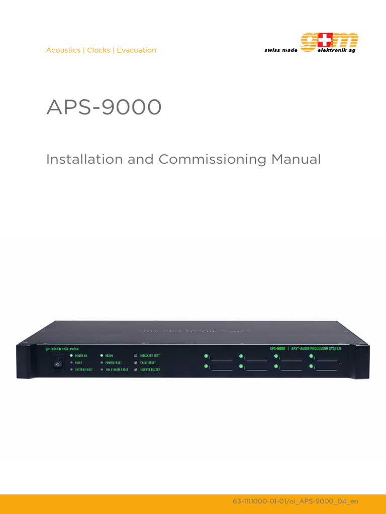 G+M APS 9000 User Manual | PDF | Decibel | Computer Network
