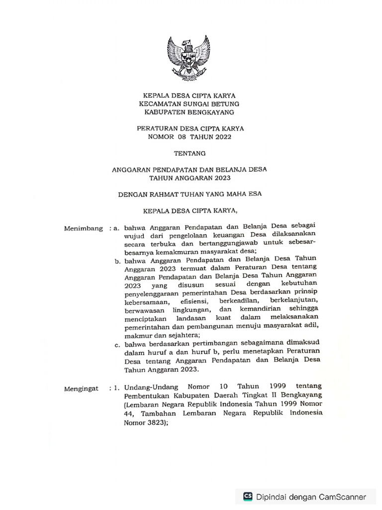 Perdes Apbdes 2023 | PDF