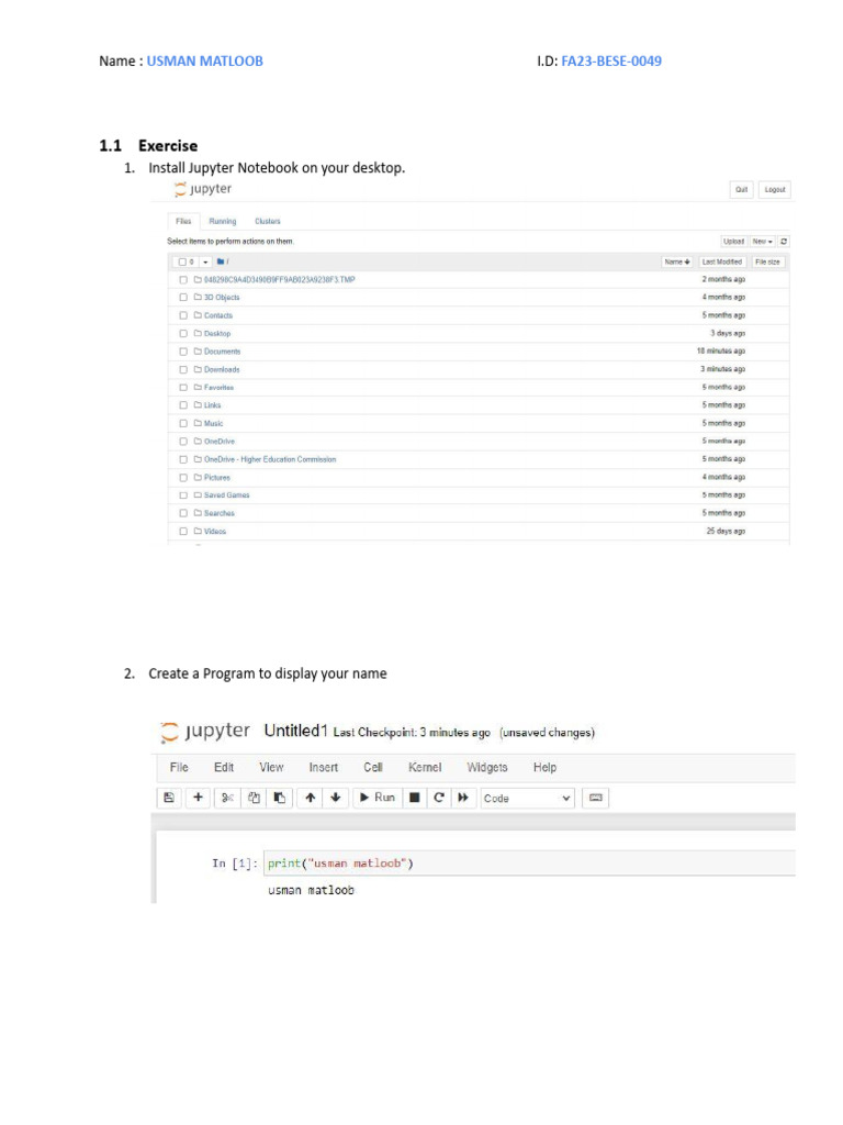 Jupyter Notebook Exercises Guide | PDF