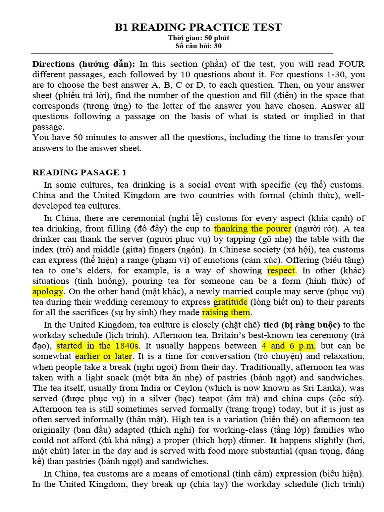 B1 Reading Practice Test Overview | PDF | High Speed Rail | Train