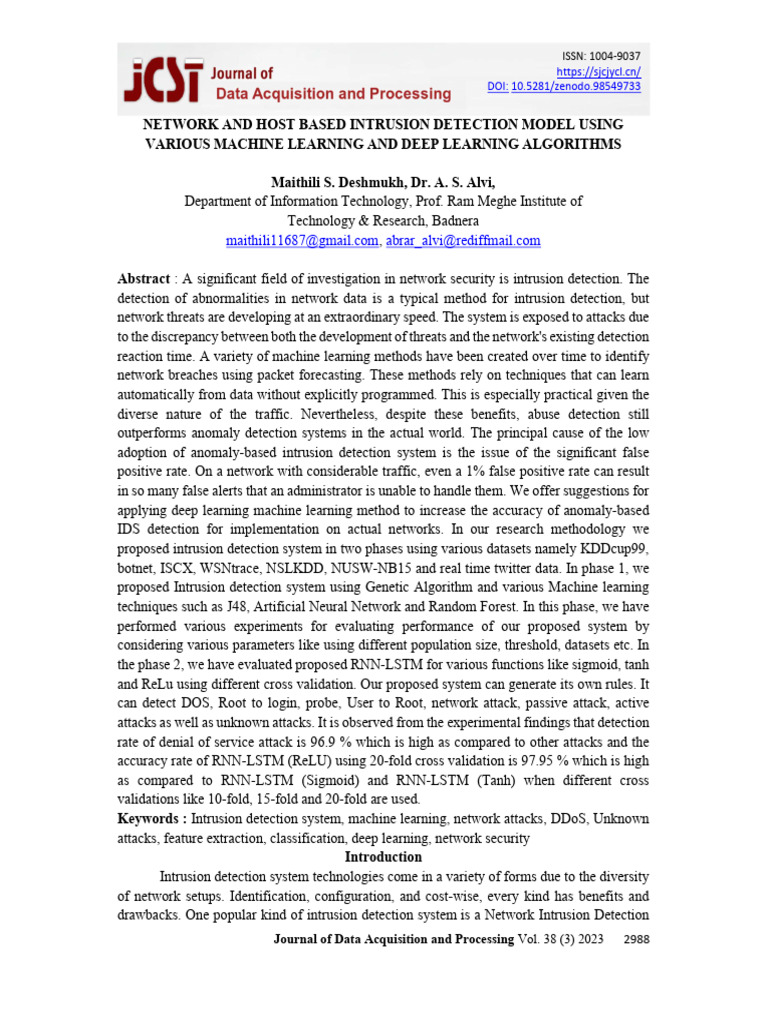 Network and Host Based Intrusion Detecti | PDF | Machine Learning ... Network and Host Based Intrusion Detecti | PDF | Machine Learning ...