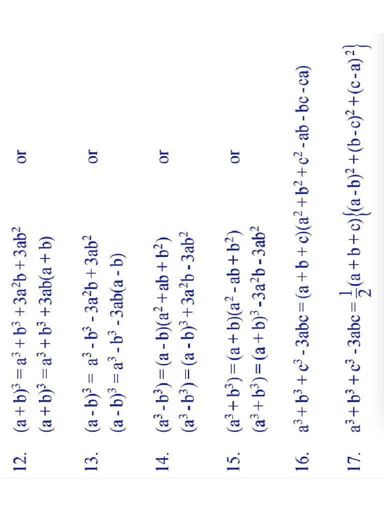 ALGEBRIC BASIC FORMULA_3 | PDF
