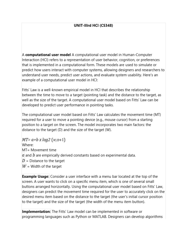 Hci Cs348-Iii | PDF | Human–Computer Interaction | Formal Verification