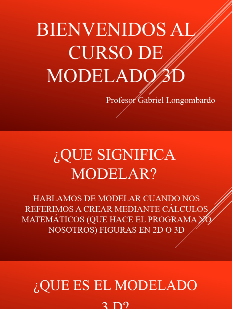 Bienvenidos Al Curso de Modelado 3D | PDF