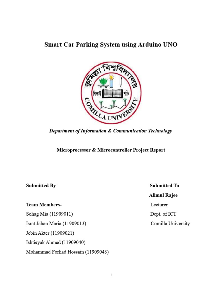 Smart Car Parking System Using Arduino Uno Download Free Pdf