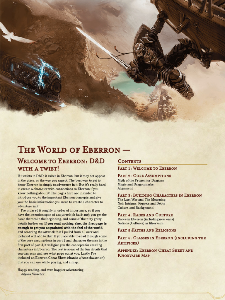 The World of Eberron - The Homebrewery | Download Free PDF | Elf (Dungeons & Dragons) | Dungeons ...