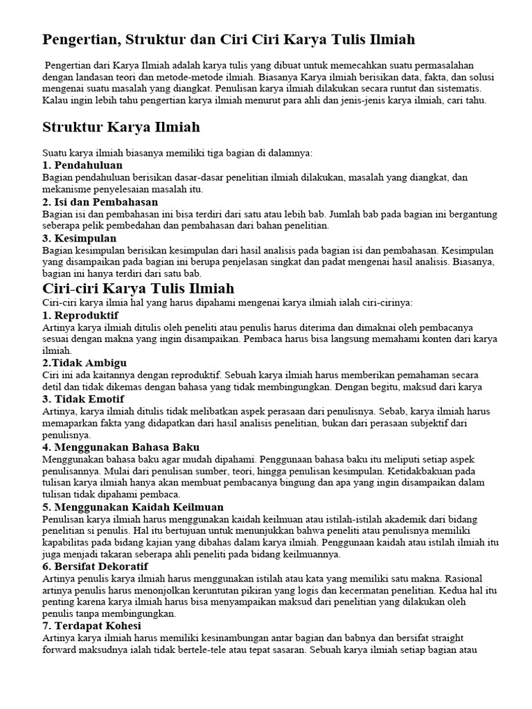 Teks Karya Ilmiah | PDF