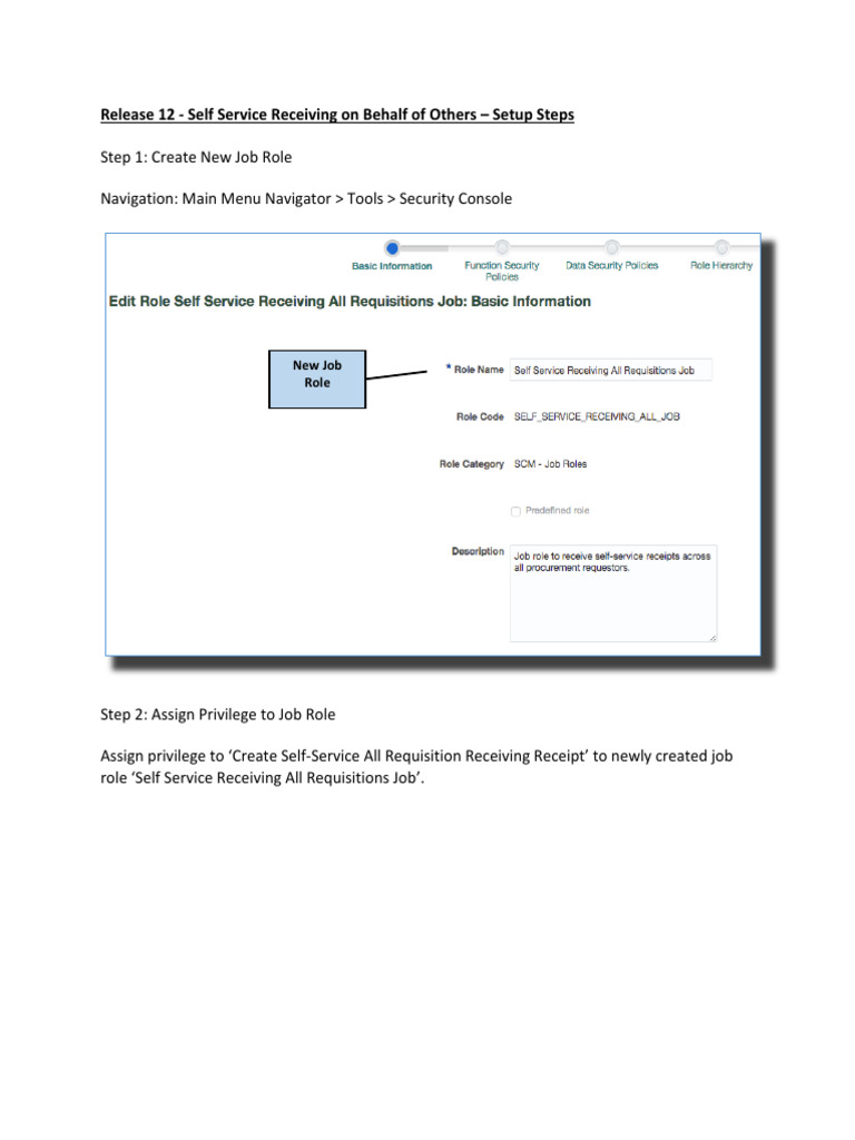 Setup for Self-Service Receiving Roles | PDF | Career & Growth | Business
