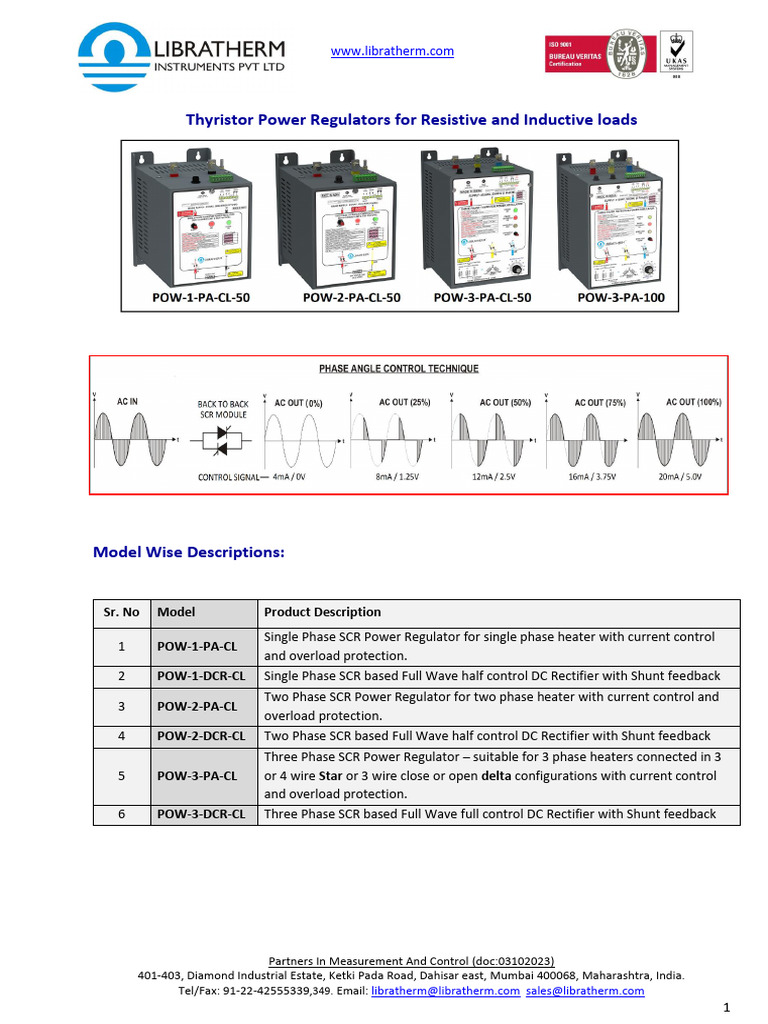 Thyristor Power Regulators Guide | PDF | Rectifier | Alternating Current