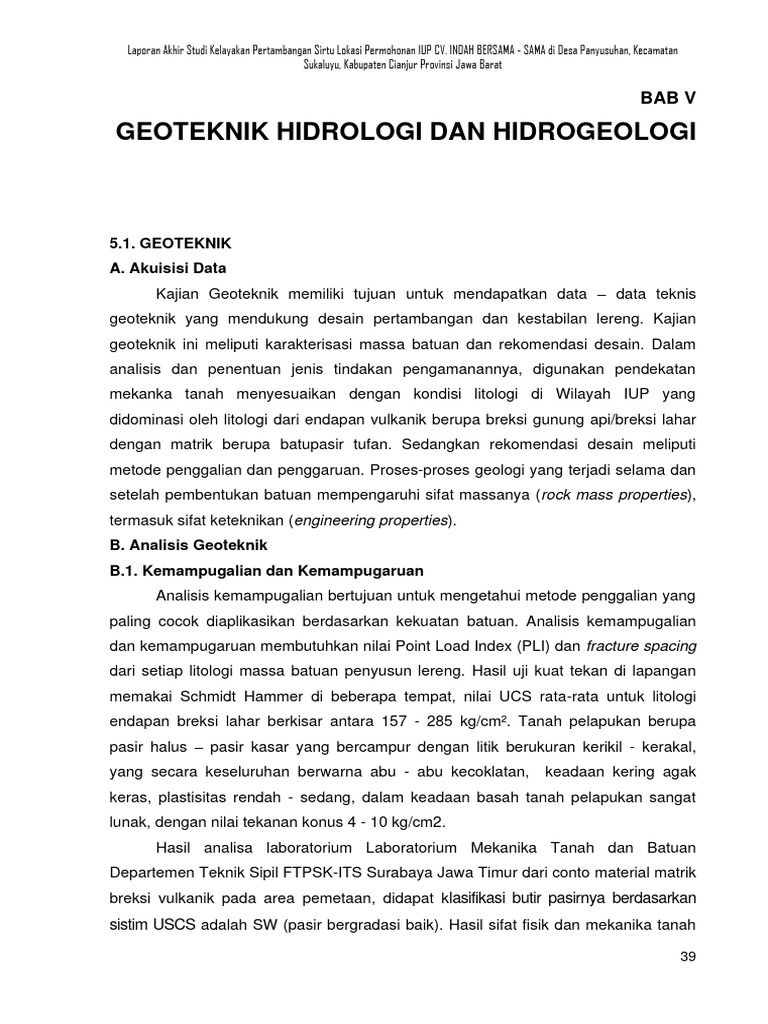 Bab 5 - Geoteknik Hidrologi Dan Hidrogeologi | PDF