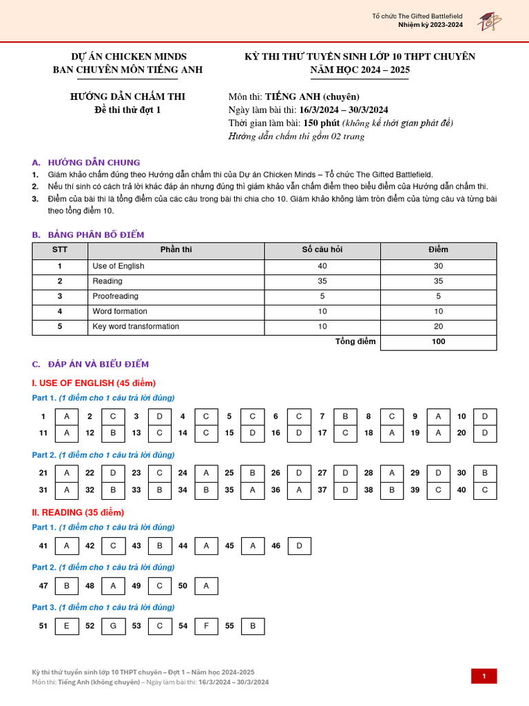 HDC - Tiếng Anh | PDF