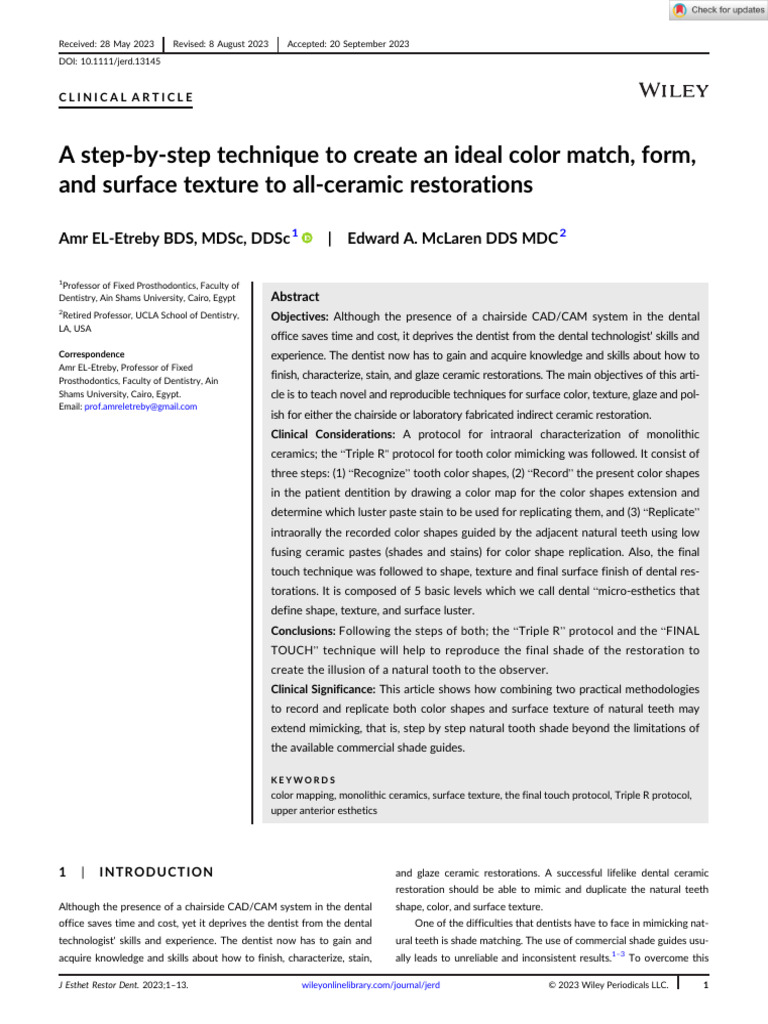 EL-Etreby, McLaren 2023 - A Step-By-Step Technique To Create An Ideal ...