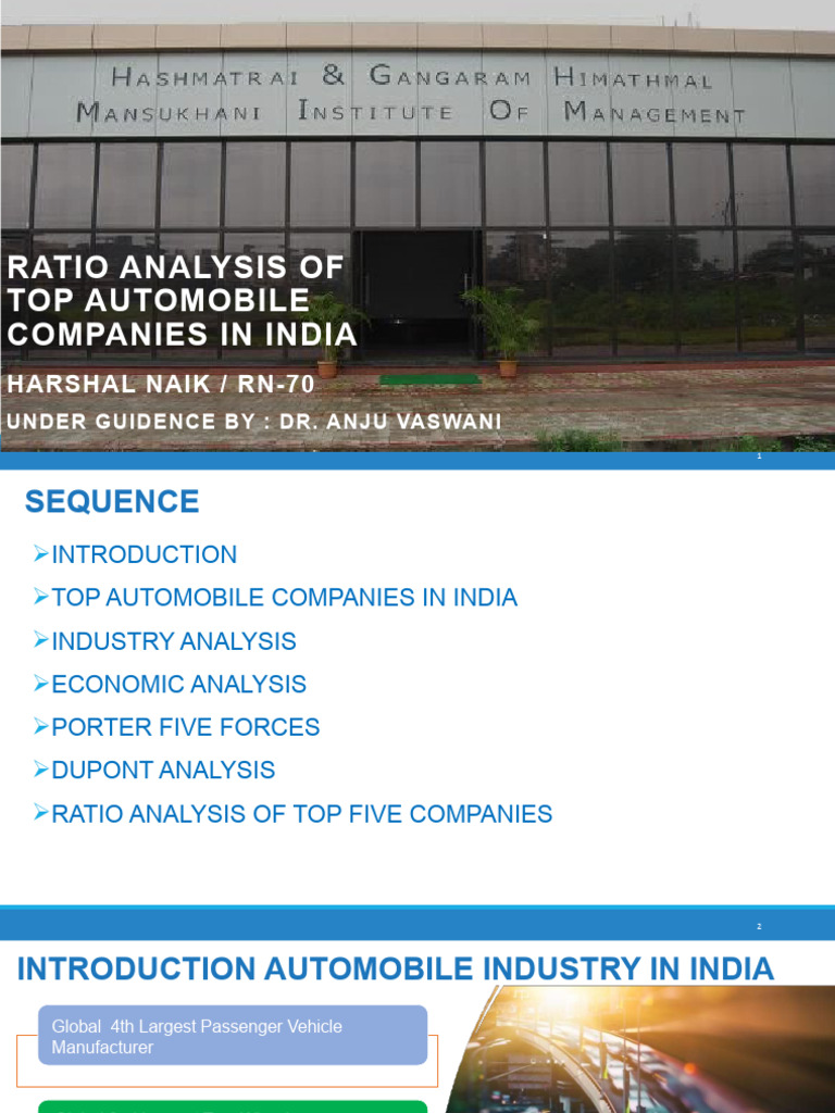 India Automobile Companies Ratio Analysis | PDF | Dividend | Revenue