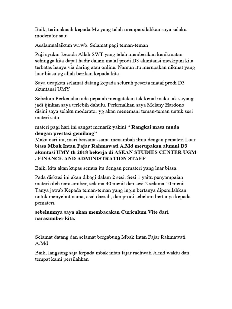 Teks Moderator 1 Bismillah Bisa Fix | PDF | Komputer