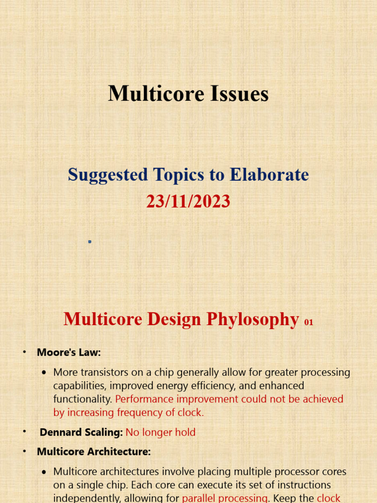 Multicore Issues | PDF | Parallel Computing | Multi Core Processor Multicore Issues | PDF | Parallel Computing | Multi Core Processor