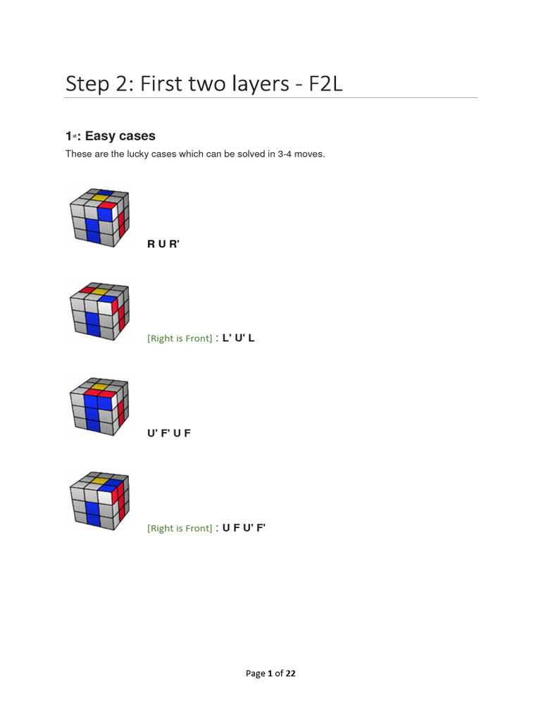 Rubix CFOP | PDF | Recreational Mathematics | Logic Puzzles
