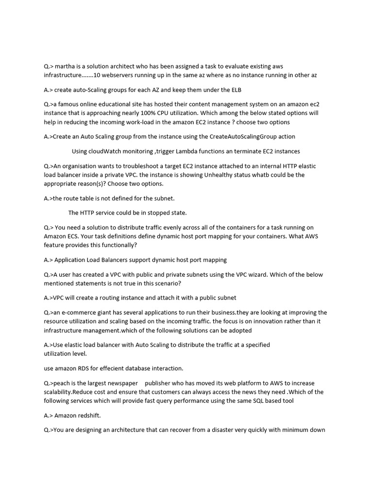 AWS Solution Architect | PDF | Amazon Web Services | Databases AWS Solution Architect | PDF | Amazon Web Services | Databases