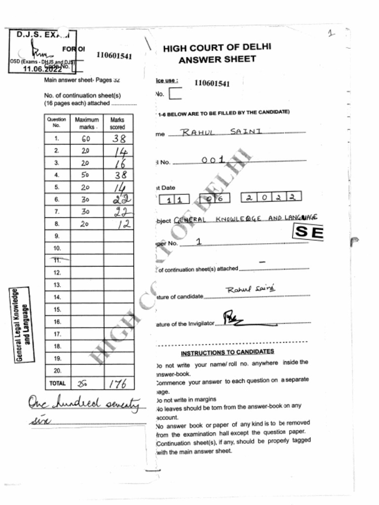 DJSE Mains Scripts | PDF