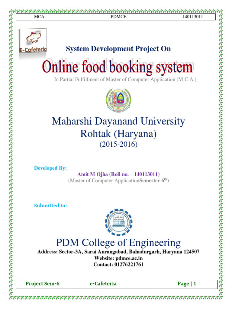 Synopsis Sample For Major Project | PDF | Databases | Floppy Disk