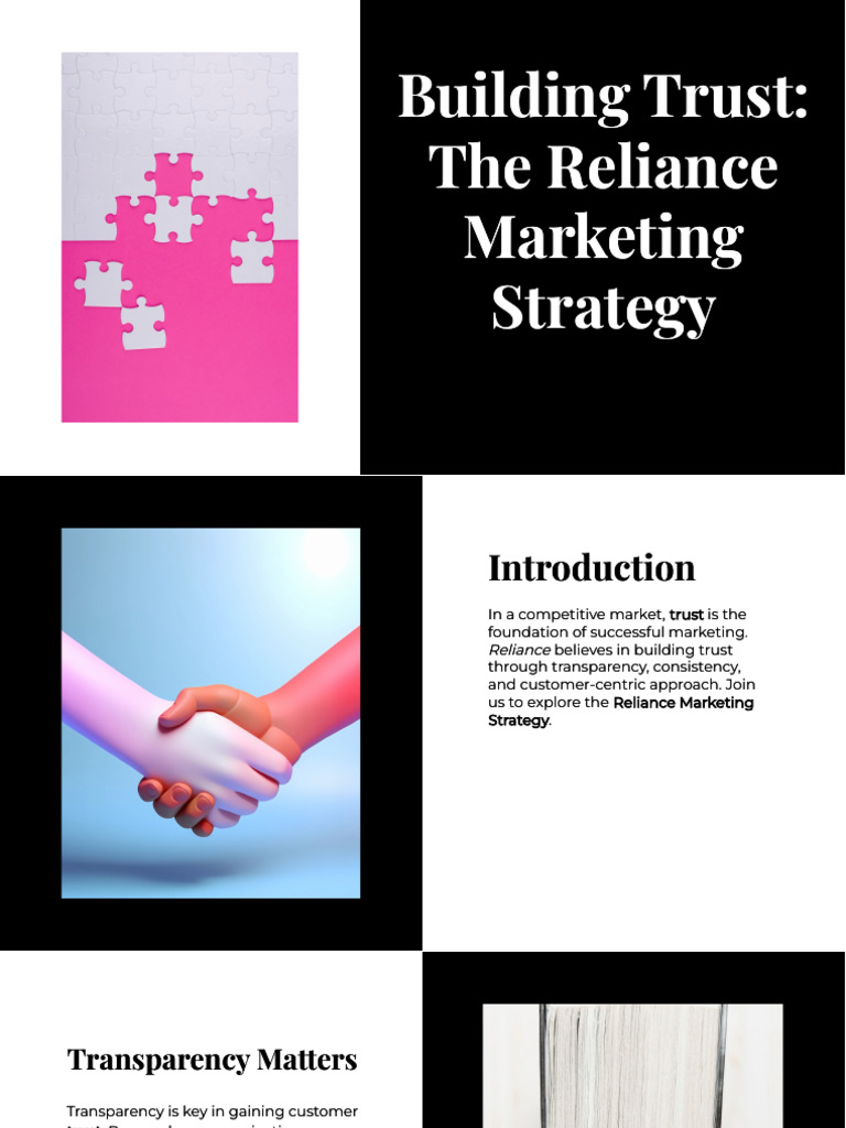 Building Trust The Reliance Marketing Strategy | PDF