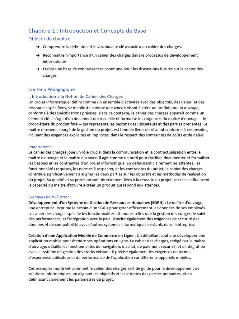 Chapitre 1 - Introduction Et Concepts de Base | PDF | Application | Informatique