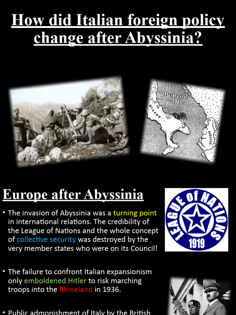 How Did Italian Foreign Policy Change After Abyssinia | PDF | Benito ...