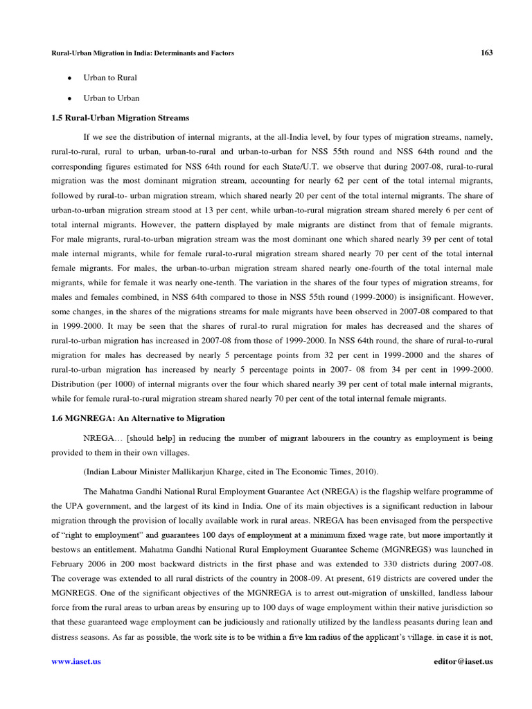 Rural - Urban - Migration - in - India - Determina 3 | PDF | Human ...