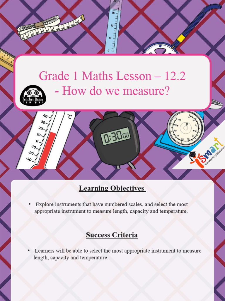 Grade 1 Measuring Tools Lesson Plan | PDF | Thermometer | Learning