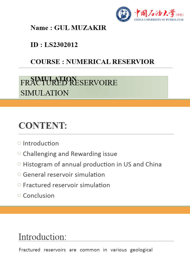 Final Presentation | PDF | Petroleum Reservoir | Permeability (Earth Sciences)