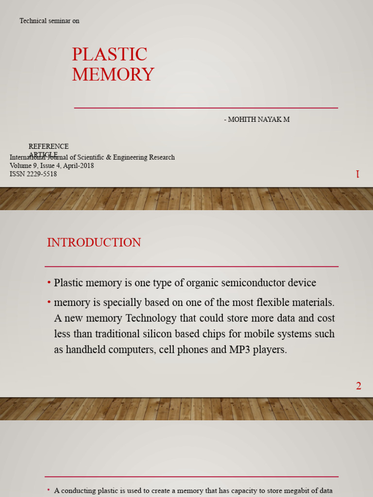 Plastic Memory | PDF | Computer Memory | Flash Memory