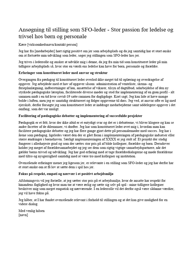 sfo-leder-ansoegning | PDF