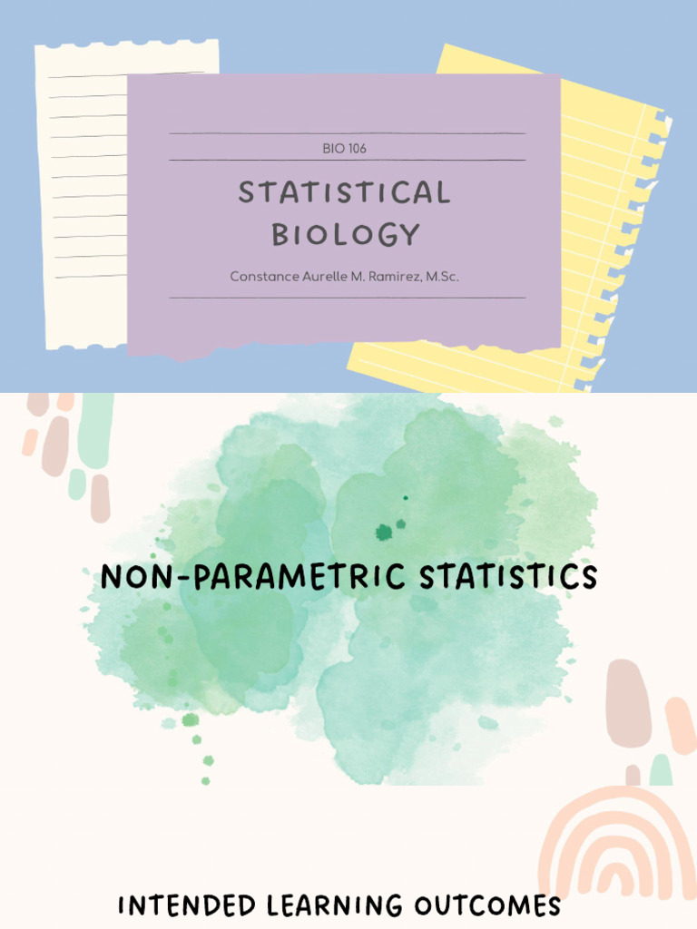 BIO 106 Chapter 9 Non-Parametric Statistics | PDF | Spearman's Rank Correlation Coefficient ...