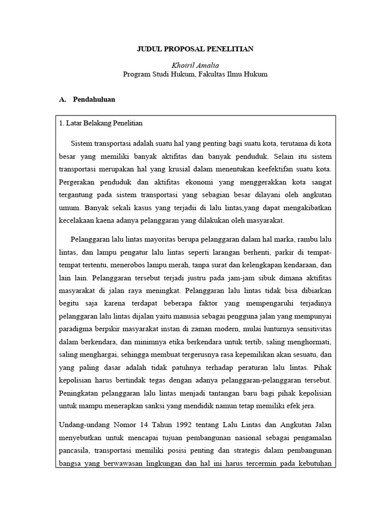 Khoirilamalia - Tugas Proposal Penelitian | PDF