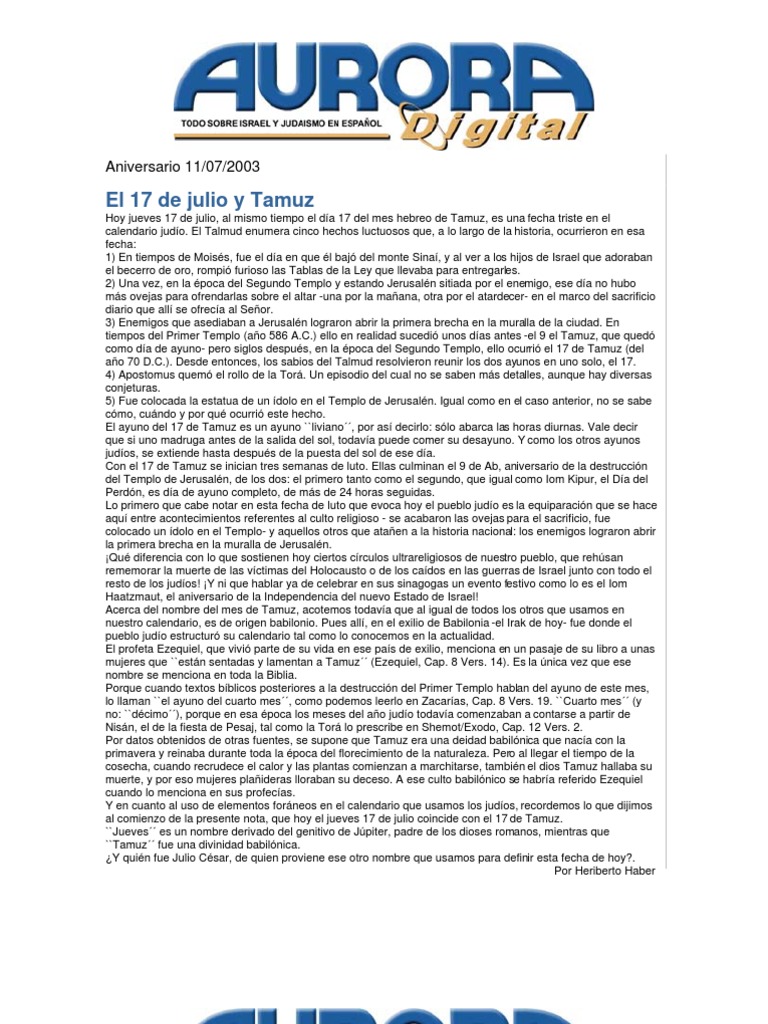 Luto y Ayuno en el Calendario Judío | PDF | Jacob | Rachel
