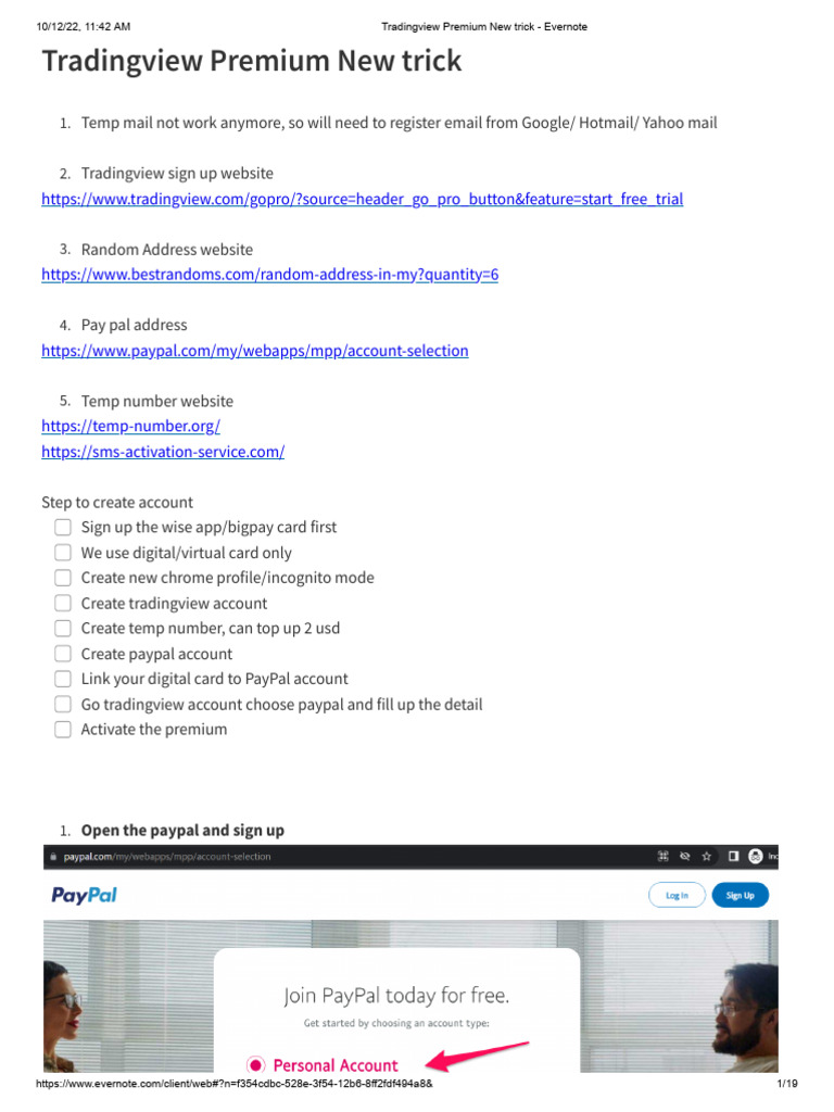 Tradingview Premium New Trick | PDF | Evernote | Pay Pal