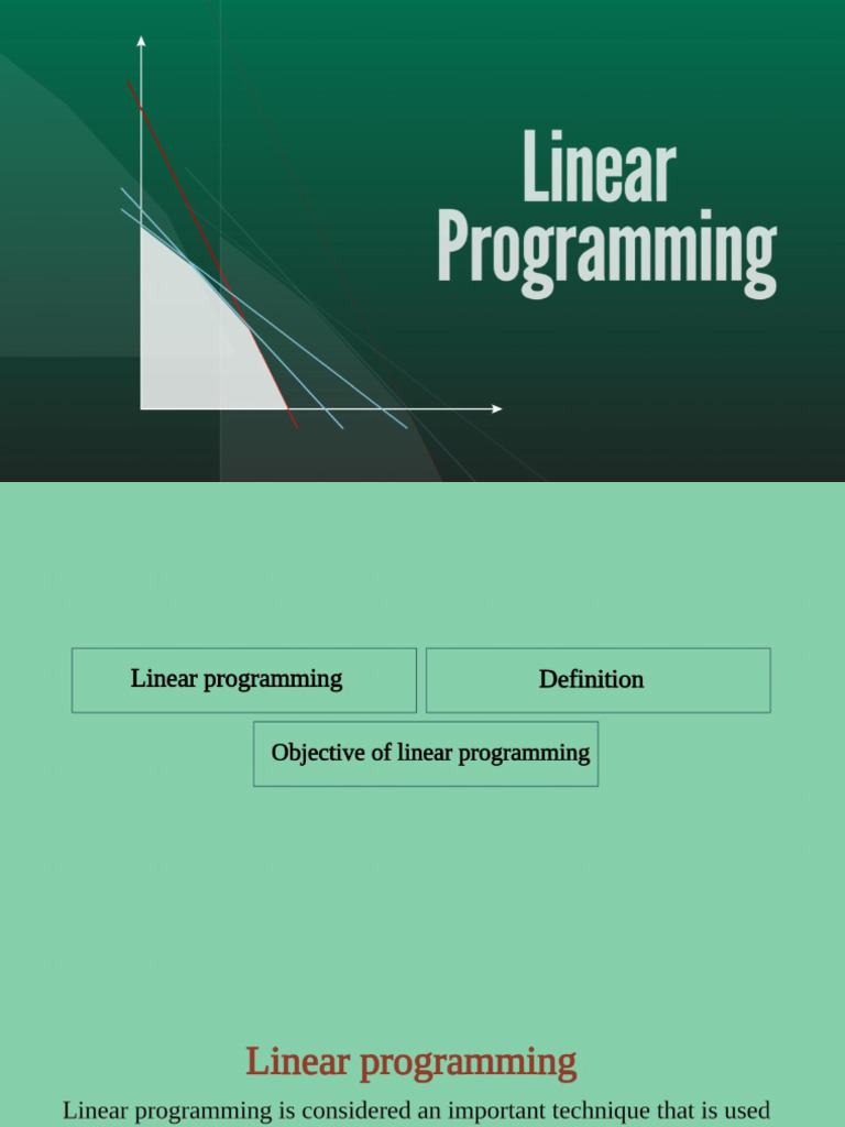 Linear Programming | PDF Linear Programming | PDF
