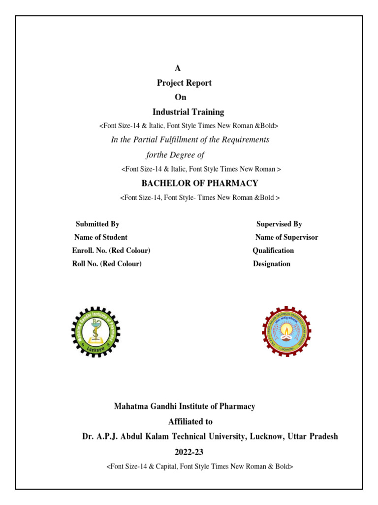 Industrial Training Report PDF | PDF | Thesis | Written Communication