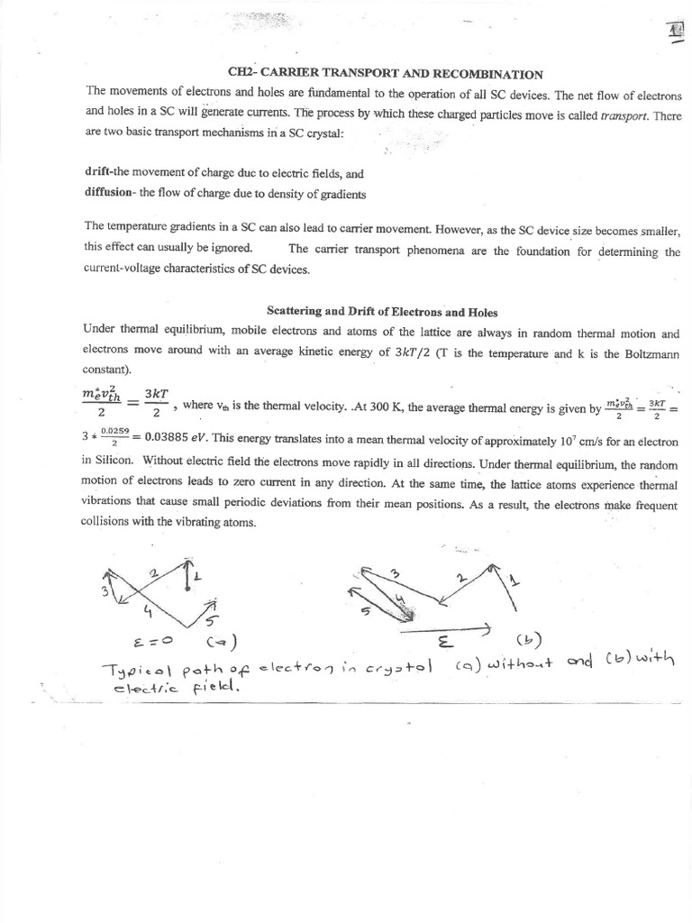 4-Ch2-Carrier Transport and Recombination | PDF