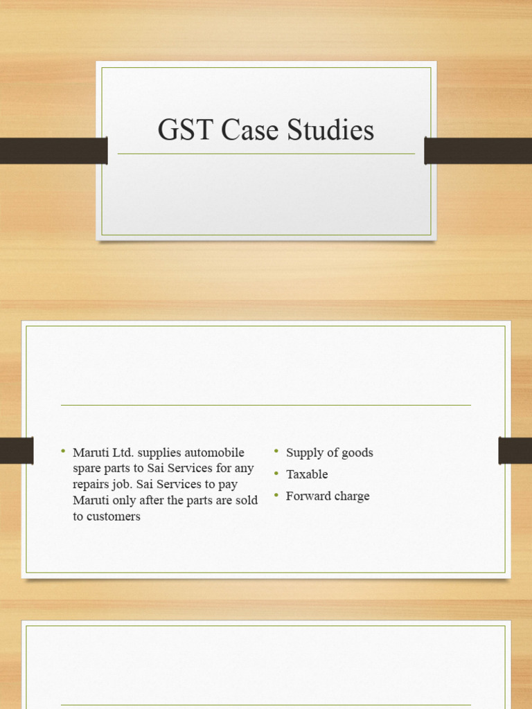 GST Case Studies | PDF | Value Added Tax | Procurement