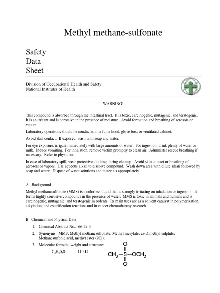 Methyl Methane Sulfonate | PDF | Waste | Water