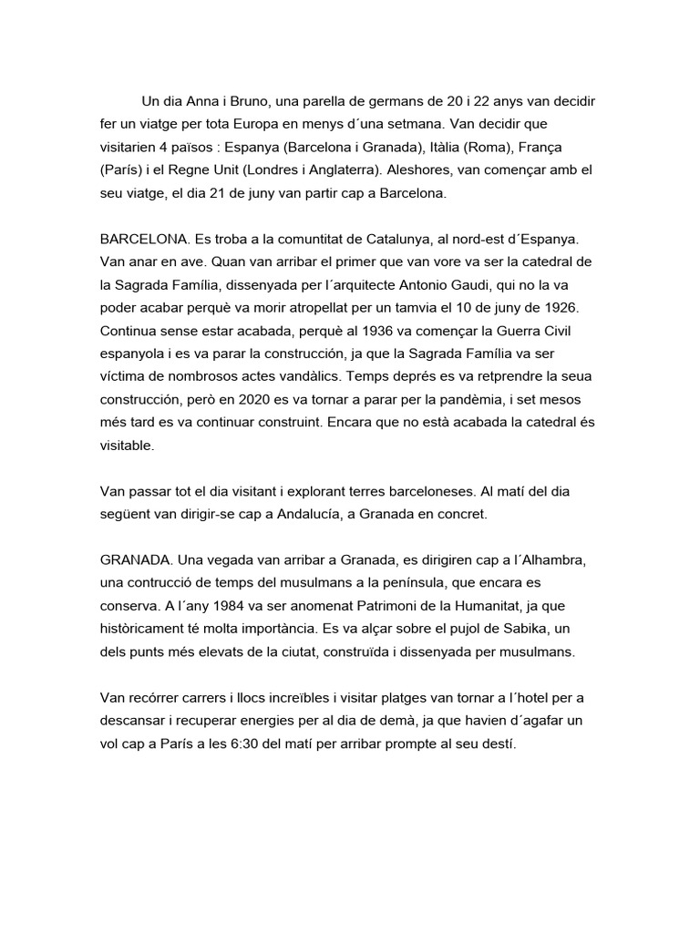 Un Dia Ana I Bruno | PDF